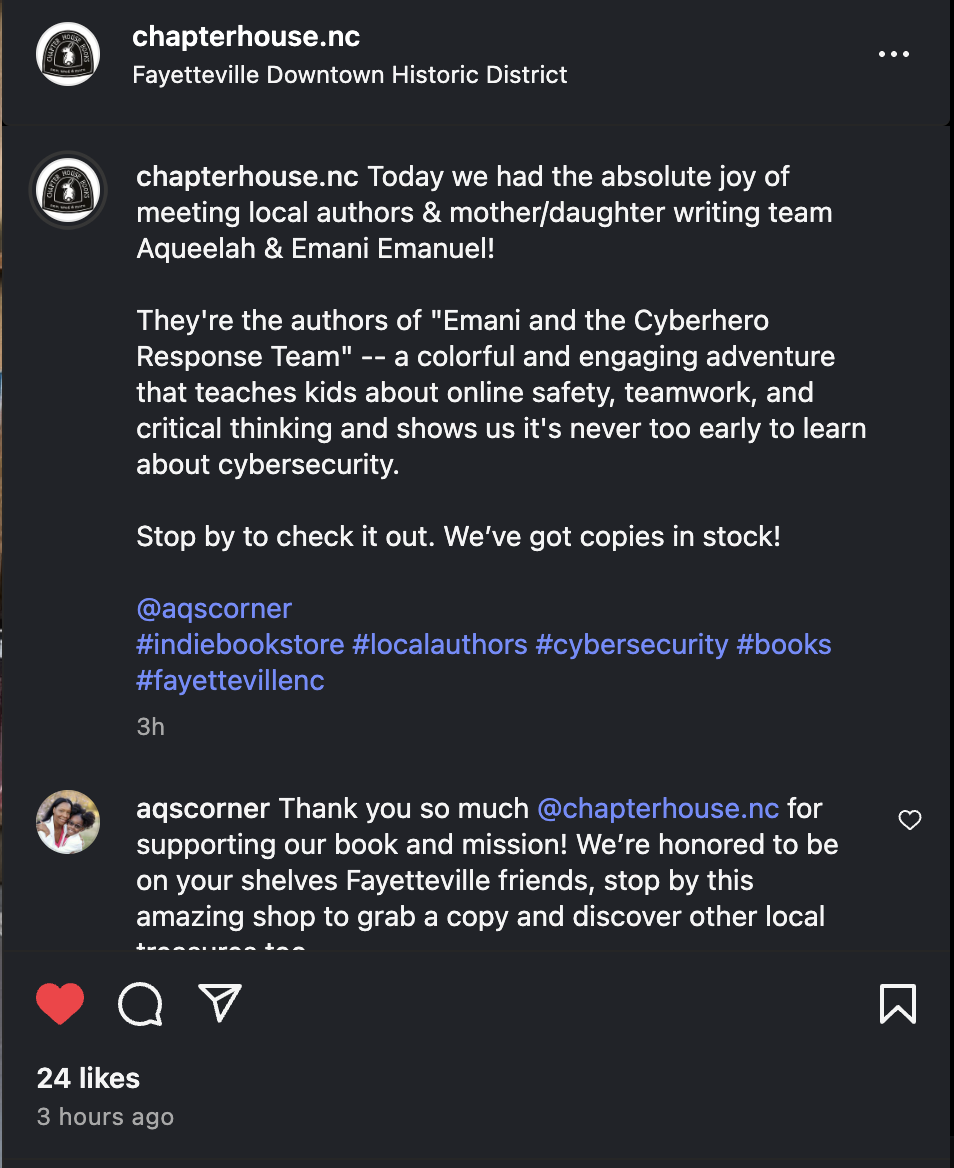 A Surprise Worth Remembering: Emani Meets Chapter House Books – AQ'S Corner